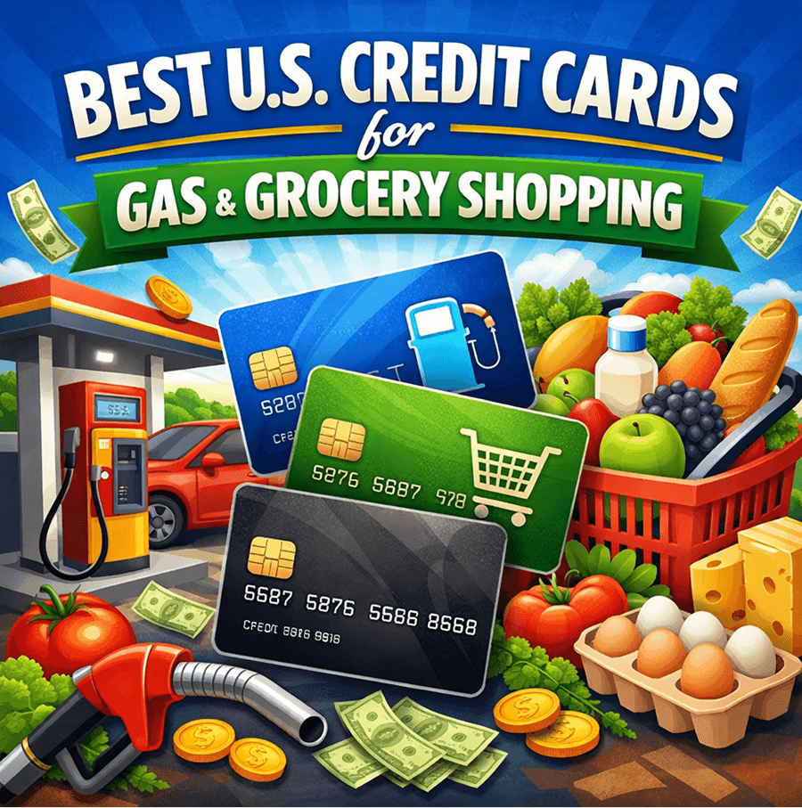 Best 7 US Credit Cards for Gas & Grocery 2026