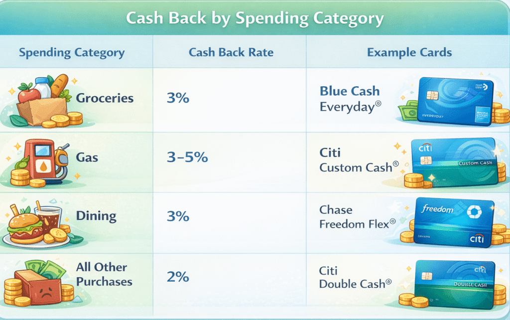 Maximize Cash Back on Groceries, Gas & Everyday Spending with No-Fee US ...