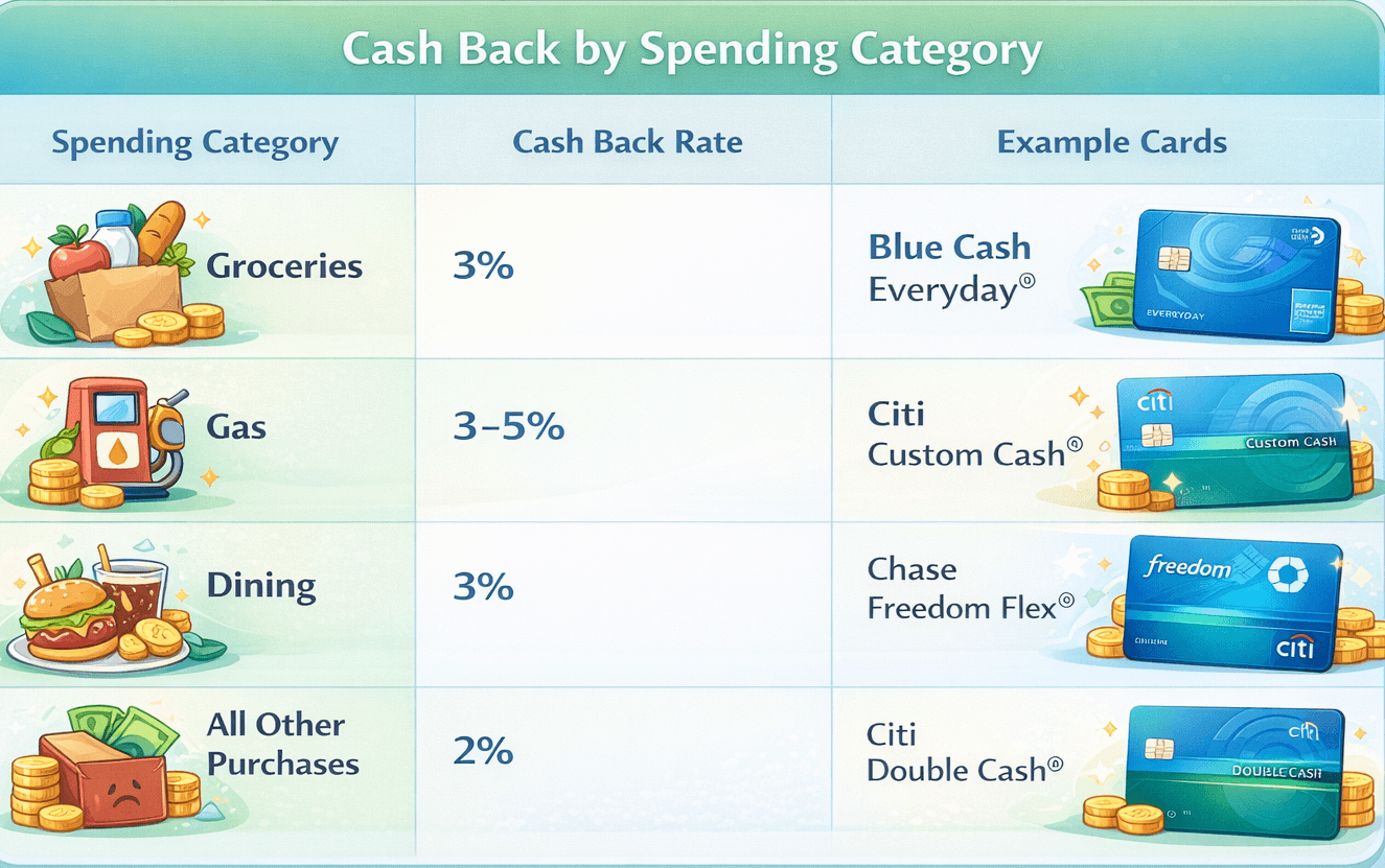 Maximize Cash Back on Groceries, Gas & Everyday Spending with No-Fee US ...